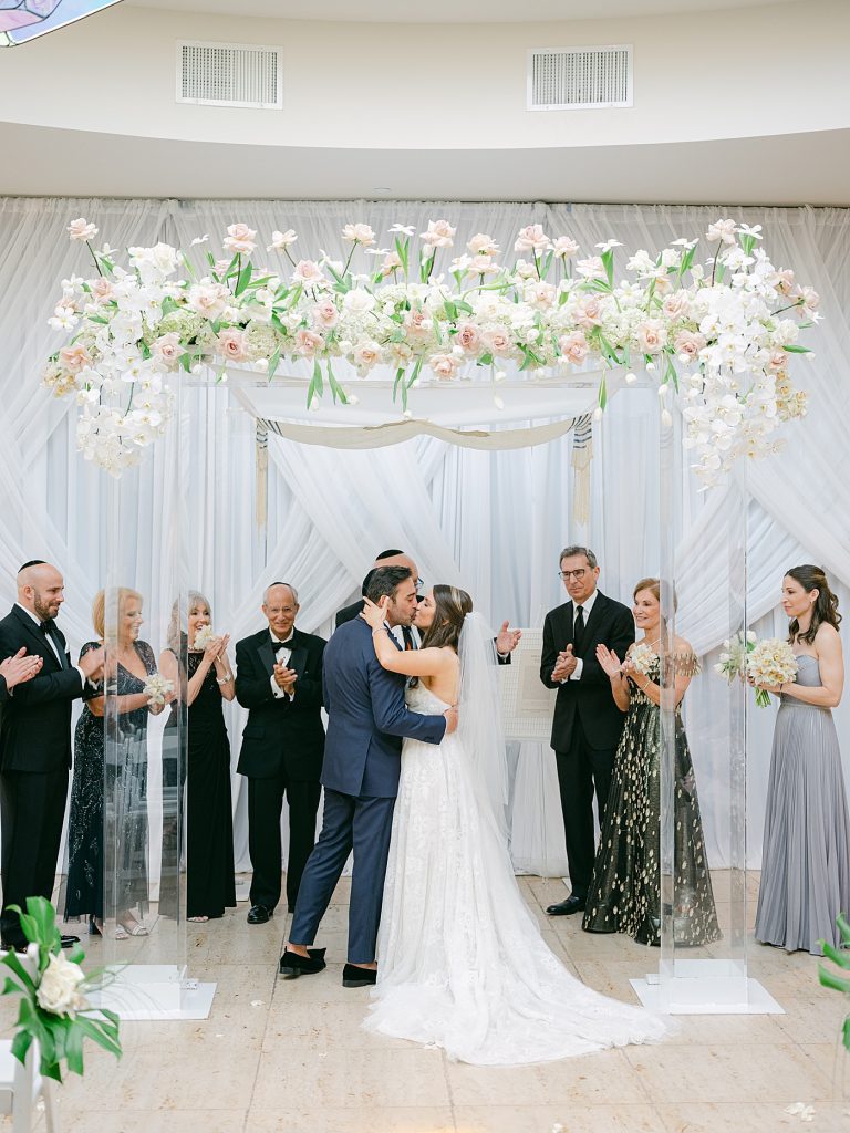 Classic Jewish wedding at Alfond Inn with mixed metal accents and ...