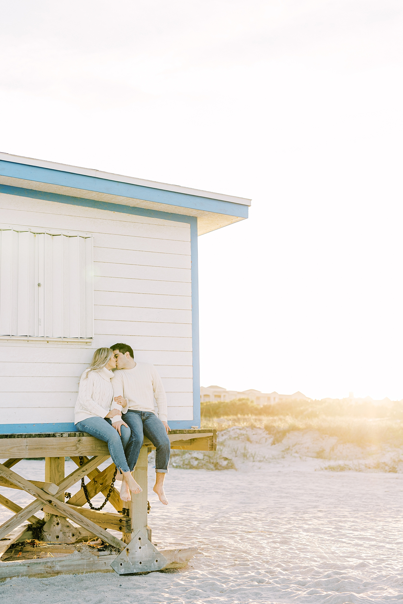 A Winter Editorial Beach Engagement at Jetty Park - Kristen Weaver ...