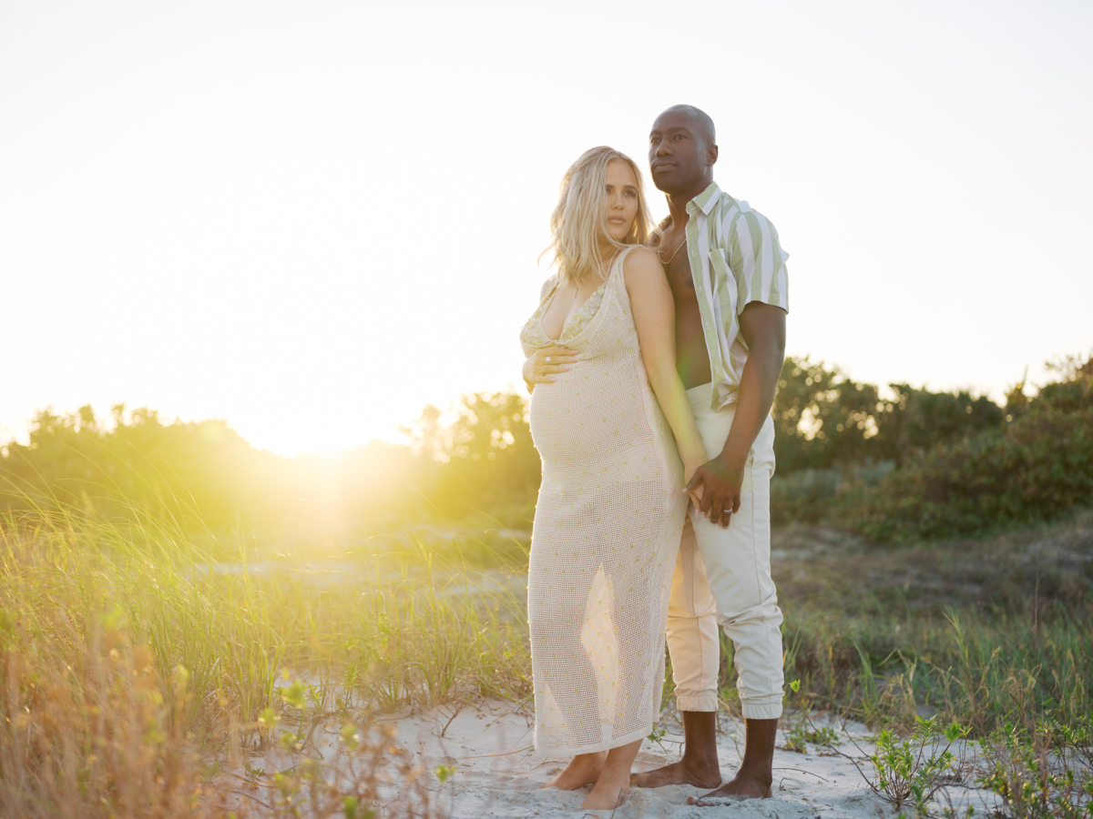 Modern Oceanside Maternity Session for Morgan & Gene - Kristen Weaver ...